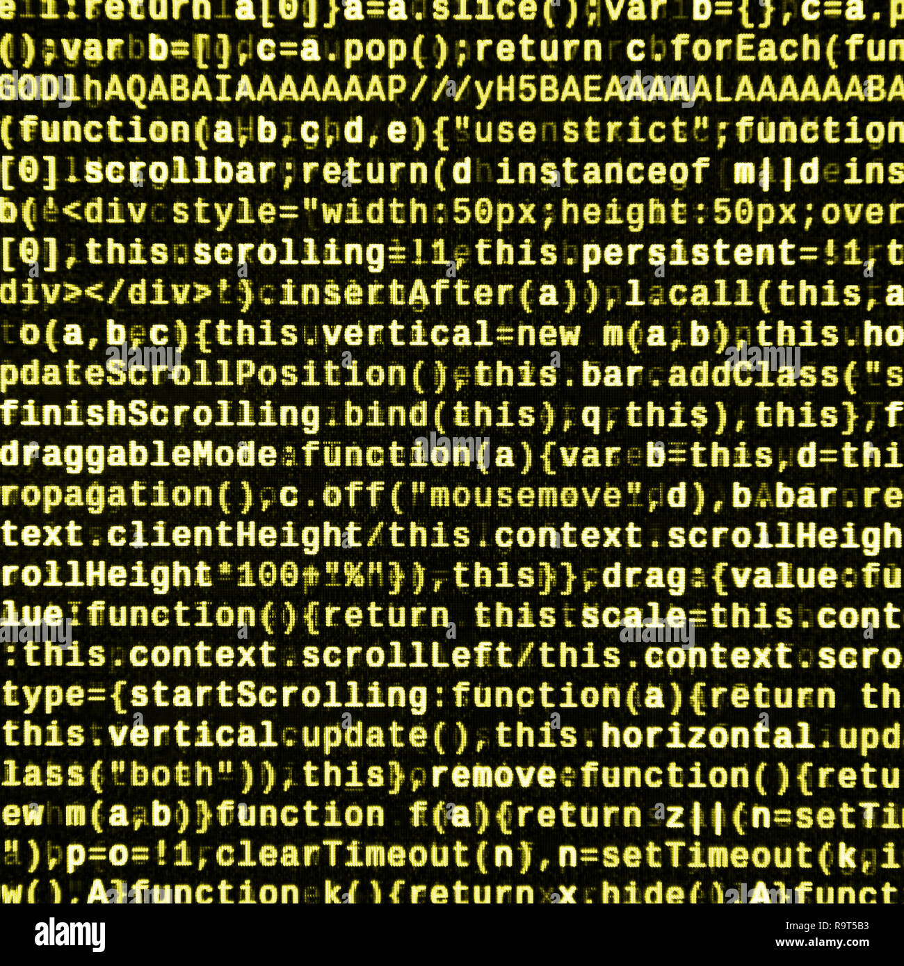 Computer program preview. Programming code typing. Information ...
