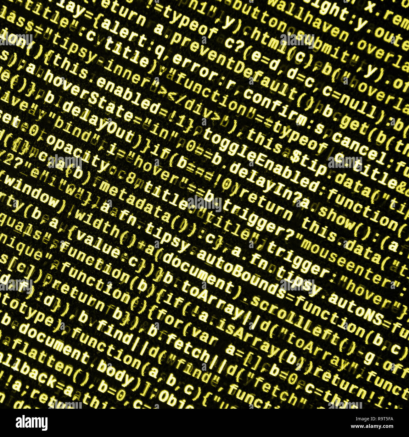 Computer program preview. Programming code typing. Information ...