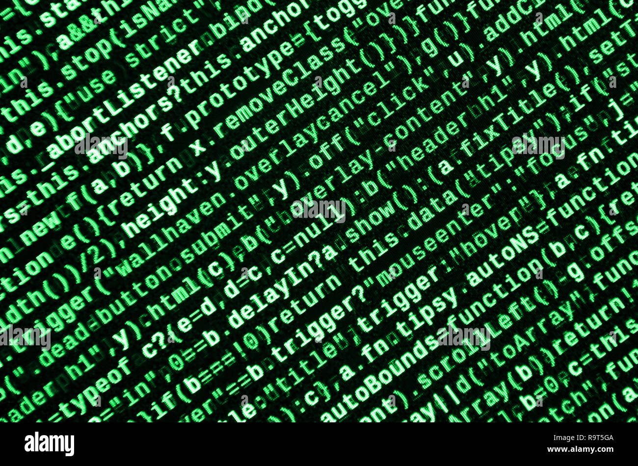 Computer program preview. Programming code typing. Information ...