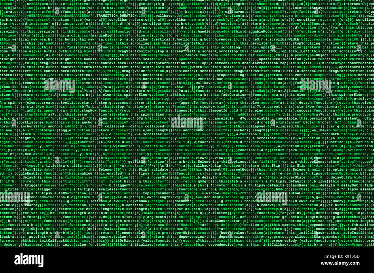 Computer program preview. Programming code typing. Information ...