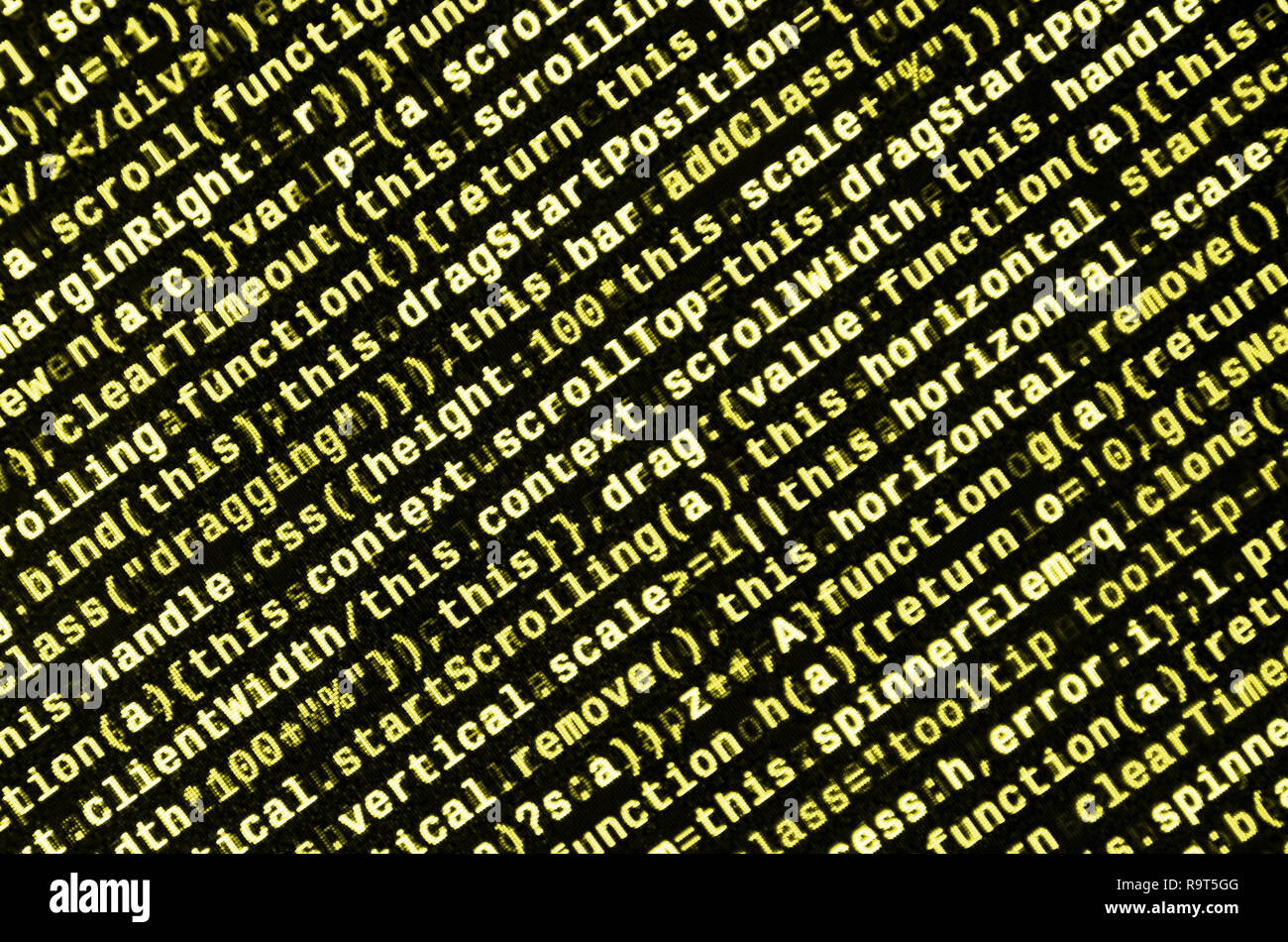 Big data and Internet of things trend. IT specialist workplace. Website ...