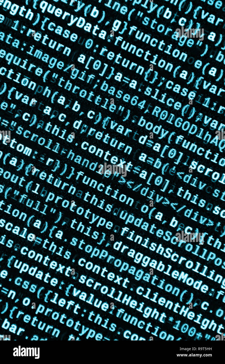 Javascript functions, variables, objects. Monitor closeup of function ...