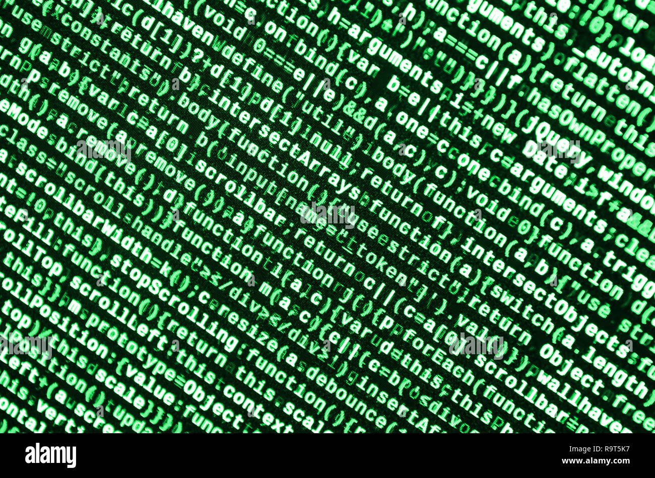 Computer program preview. Programming code typing. Information ...