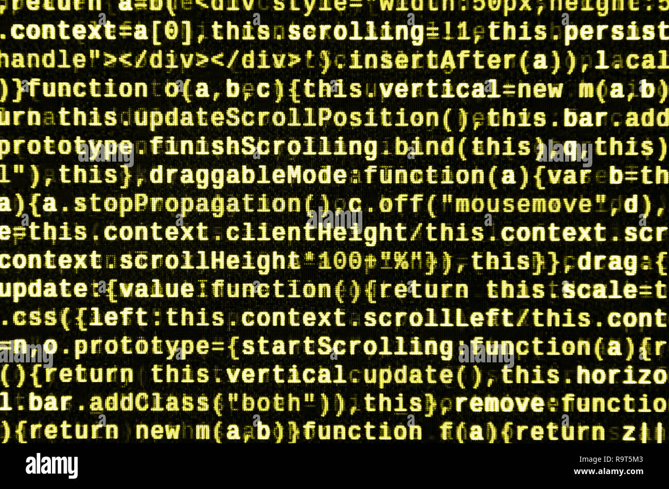 Javascript Code In Text Editor Coding Cyberspace Concept Screen Of Web Developing Javascript