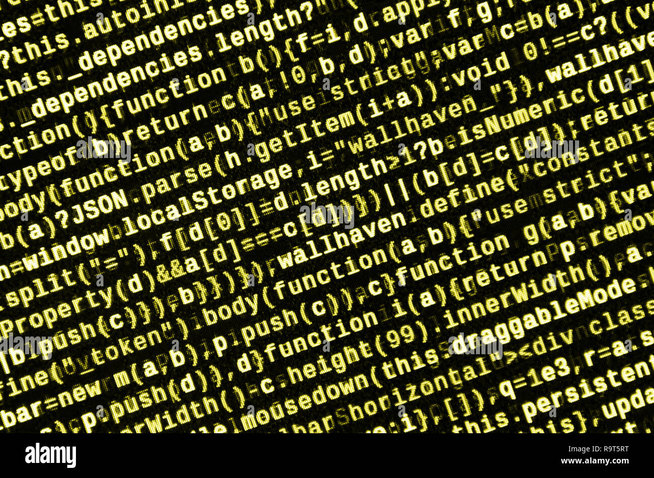 Computer program preview. Programming code typing. Information ...