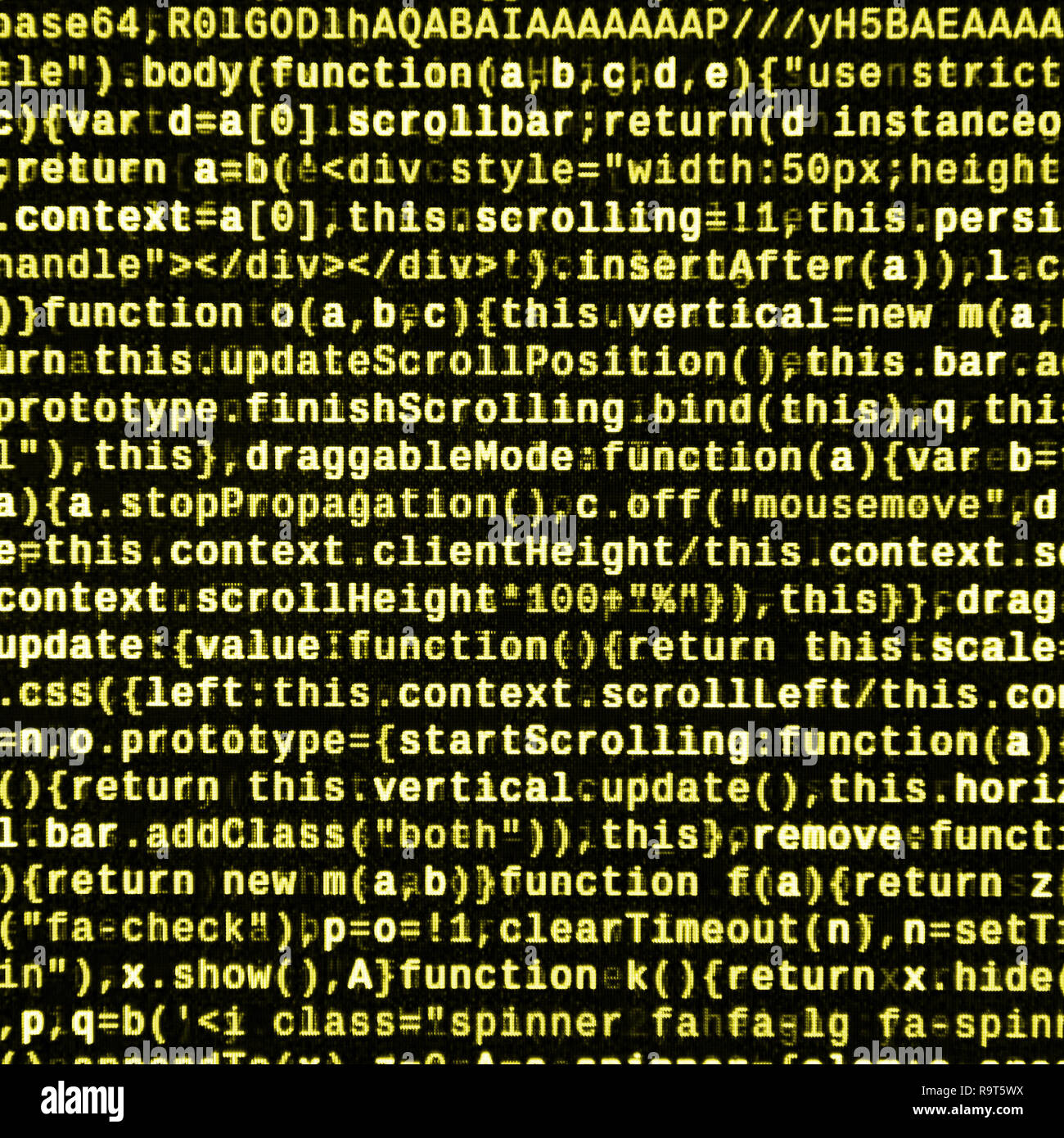 Computer program preview. Programming code typing. Information technology website coding ...