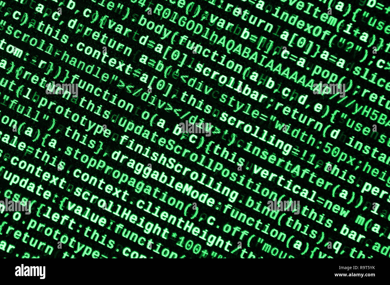 Computer program preview. Programming code typing. Information ...