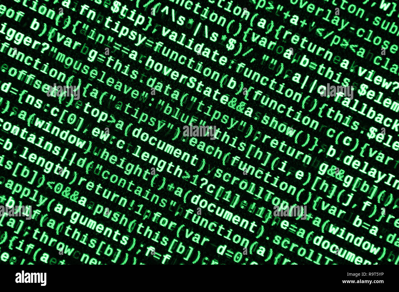 Computer program preview. Programming code typing. Information ...