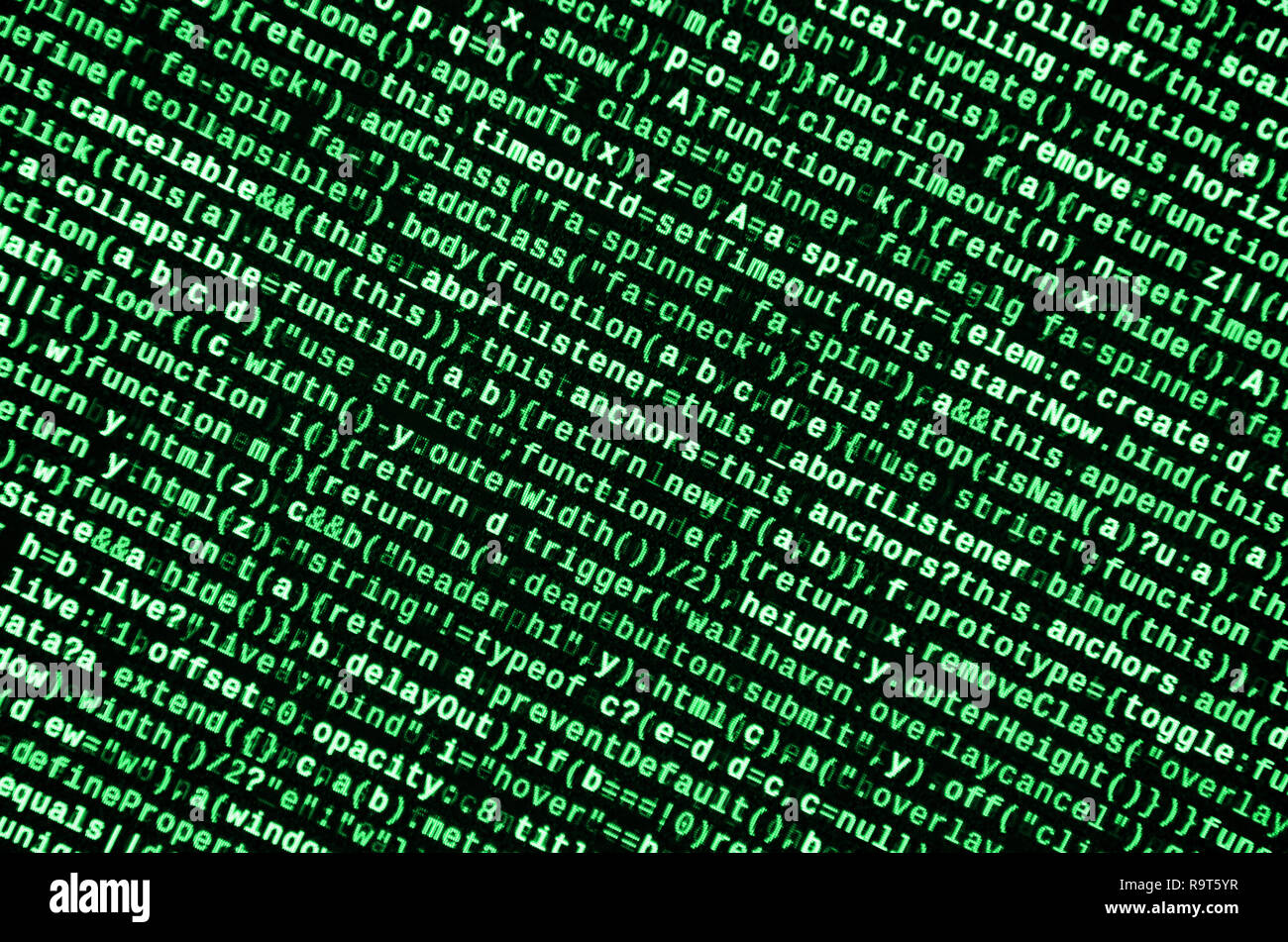 Javascript functions, variables, objects. Monitor closeup of function ...