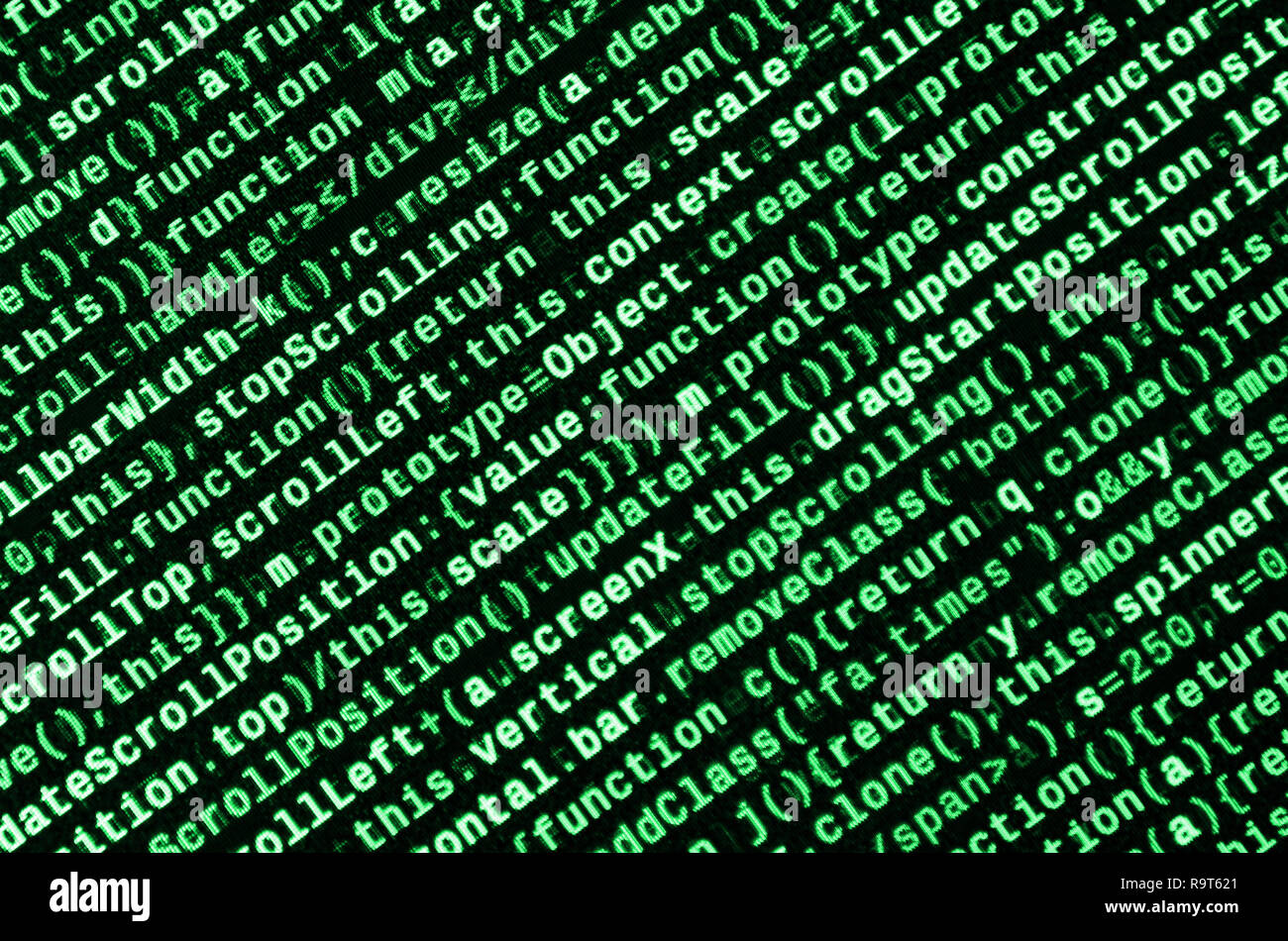 Computer program preview. Programming code typing. Information ...