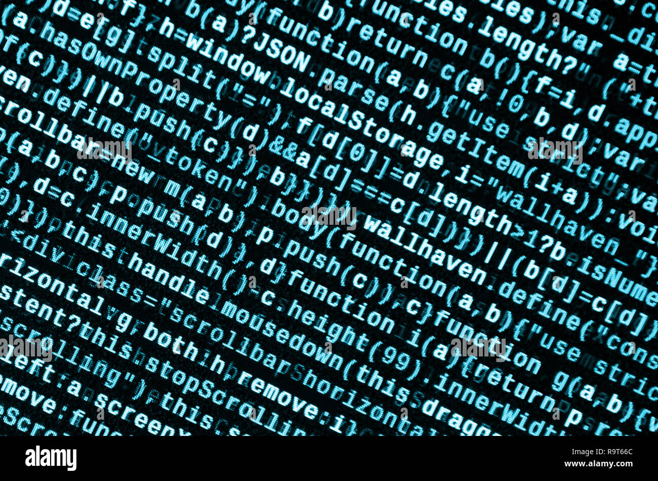 Big data and Internet of things trend. IT specialist workplace. Website ...