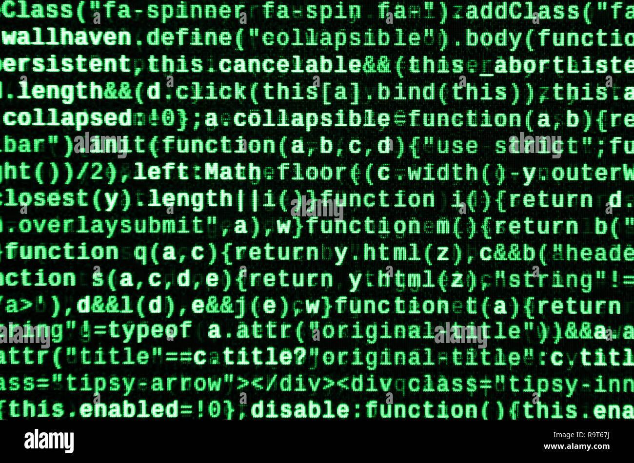 Computer program preview. Programming code typing. Information ...