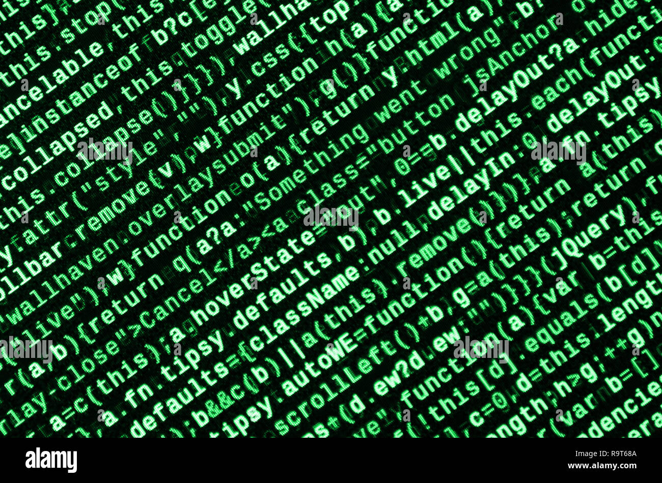 Computer program preview. Programming code typing. Information ...