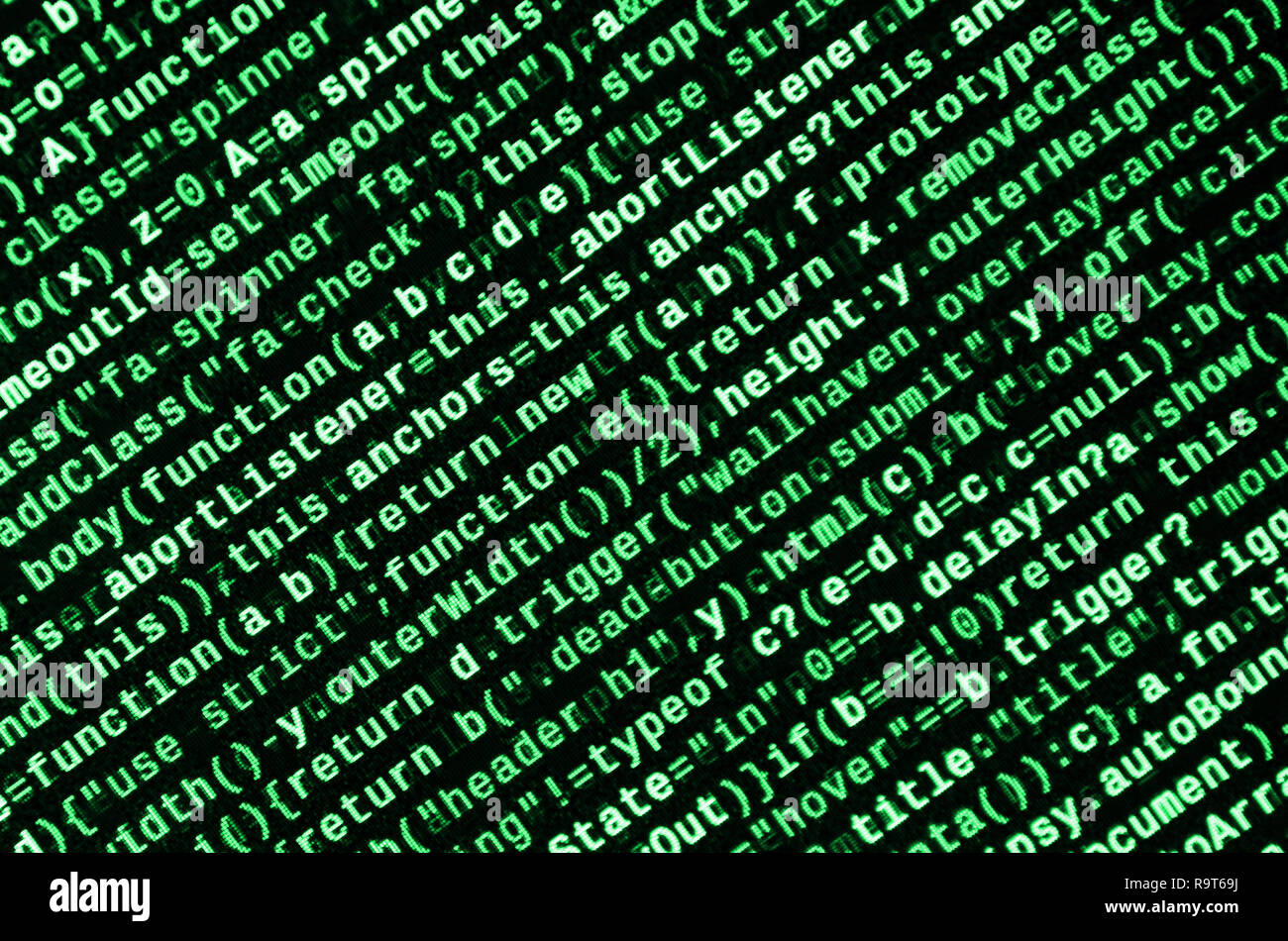 Computer program preview. Programming code typing. Information ...