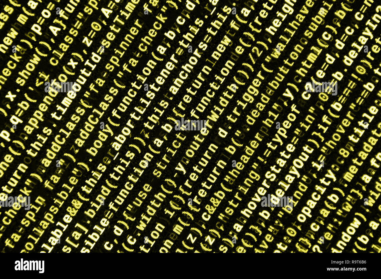 Computer program preview. Programming code typing. Information ...