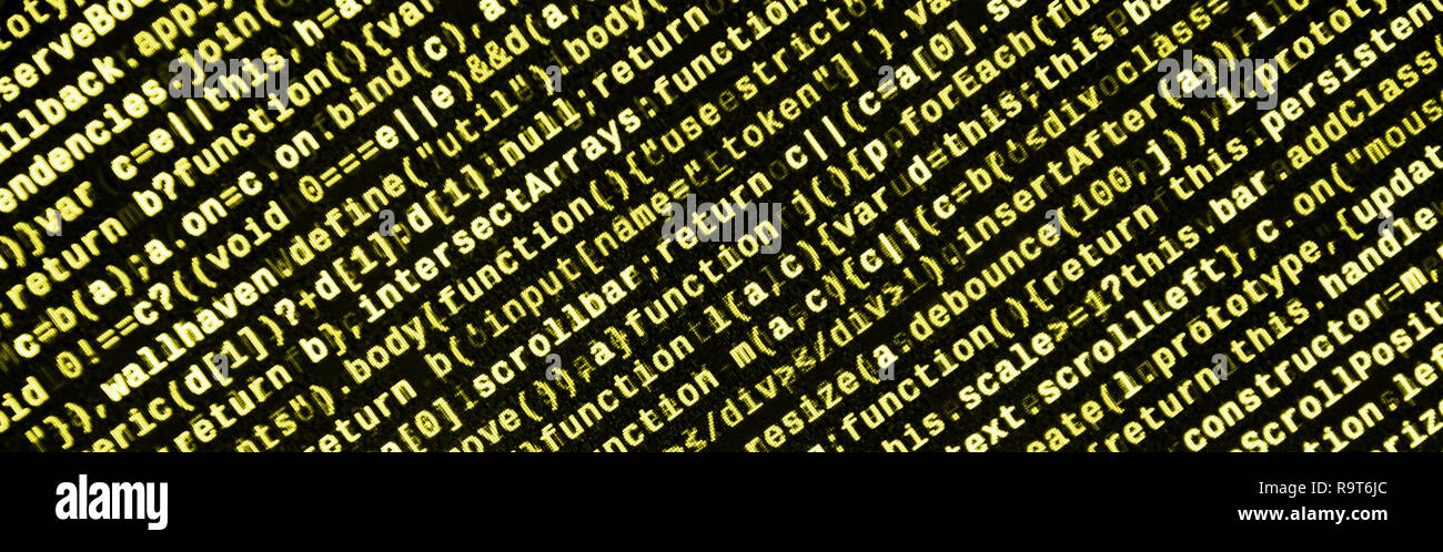 Computer program preview. Programming code typing. Information ...