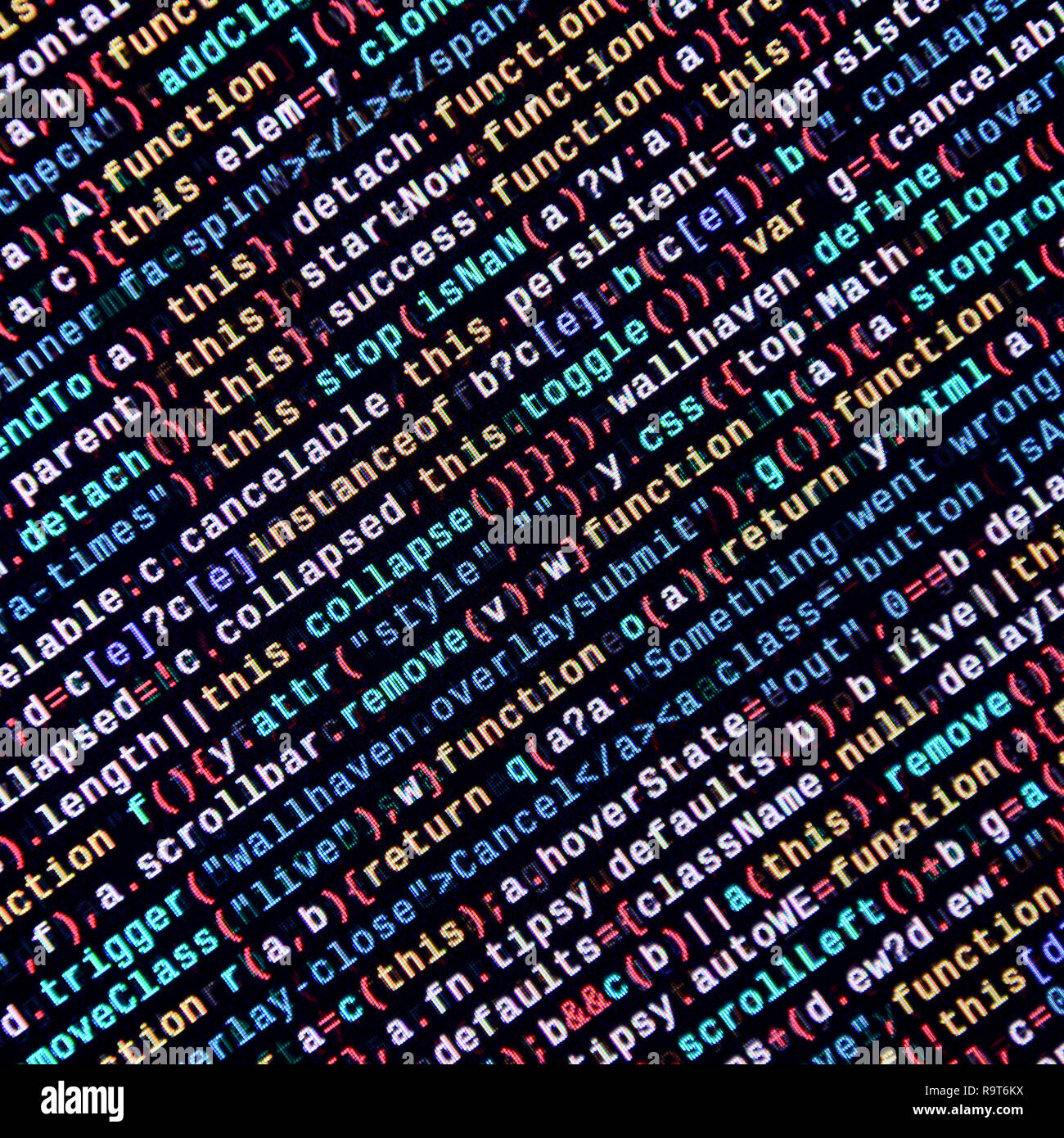 Javascript functions, variables, objects. Monitor closeup of function ...