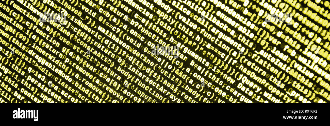 Computer program preview. Programming code typing. Information ...