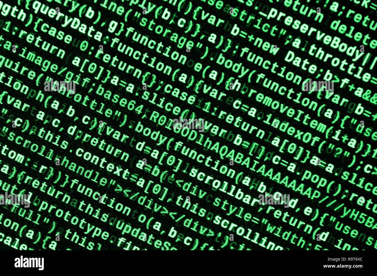 Computer program preview. Programming code typing. Information ...