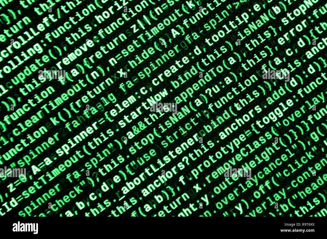 Computer program preview. Programming code typing. Information ...