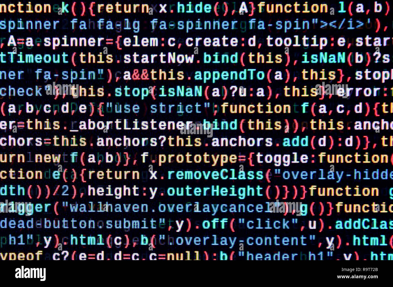 Javascript Code In Text Editor Coding Cyberspace Concept Screen Of Web Developing Javascript