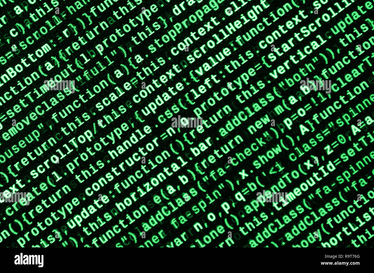 Computer program preview. Programming code typing. Information ...