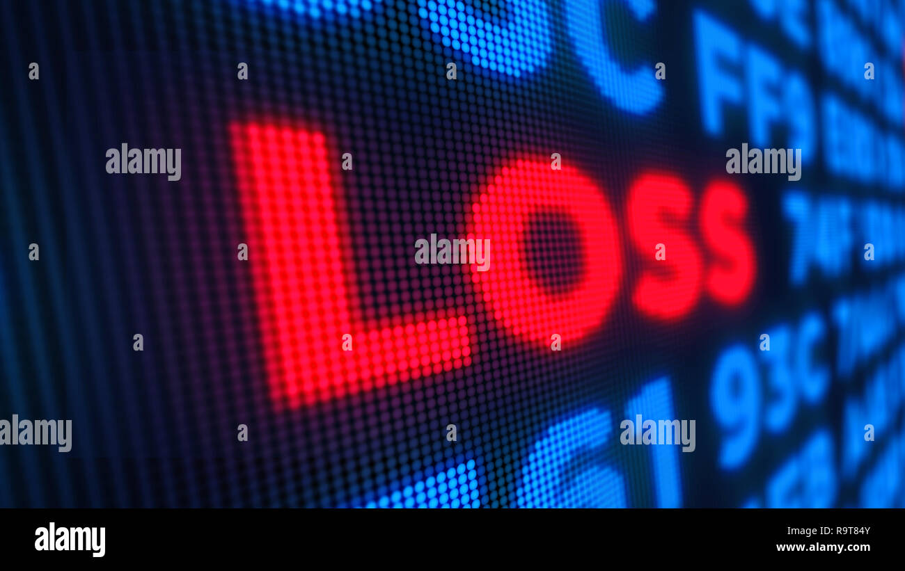 Stock loss and markets crisis concept. Economy crash and recession 3D ...