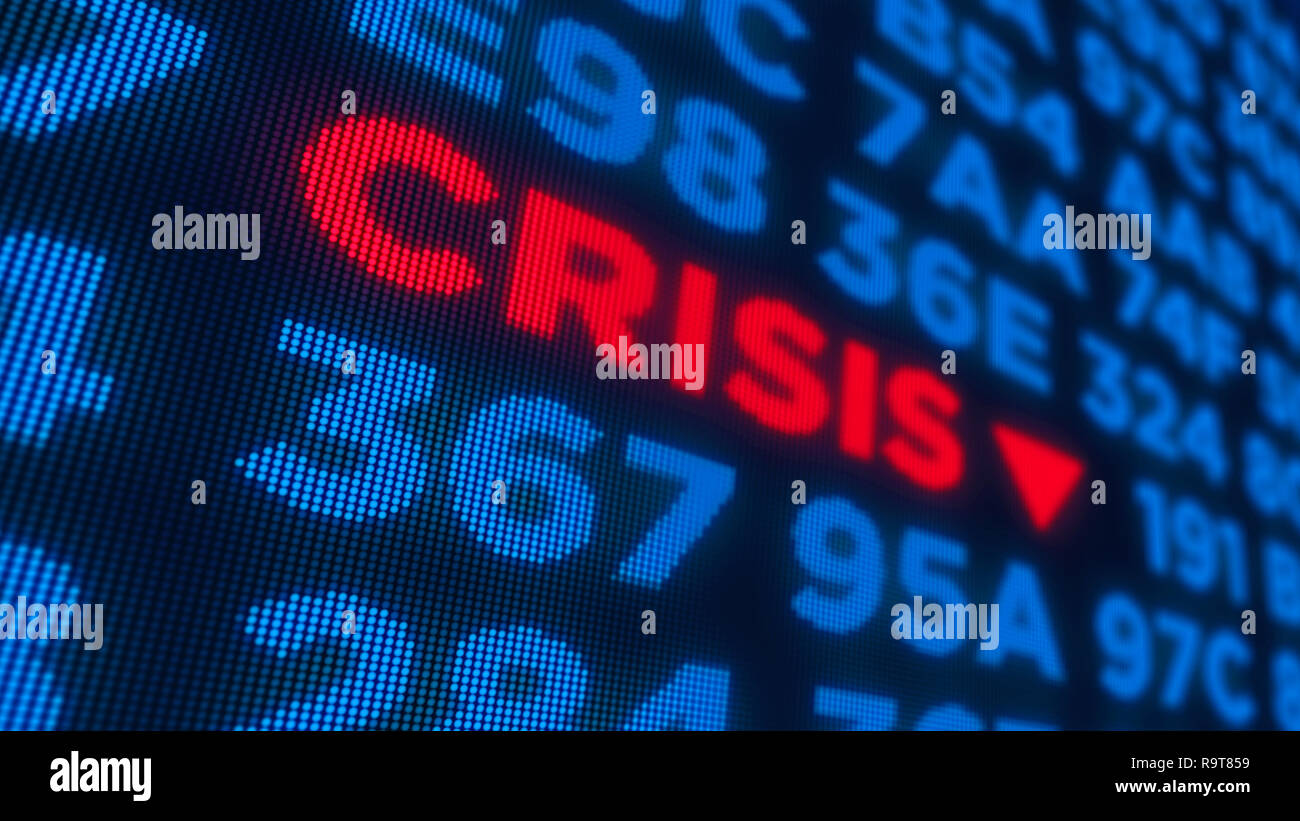 Stock crisis and business recession concept. Economy crash and markets ...