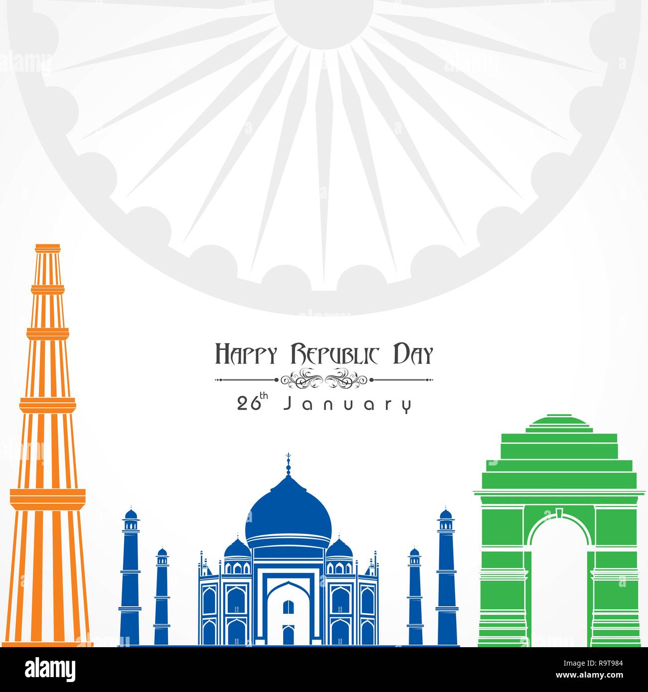 Happy Republic Day of india illustration vector, poster design stock ...