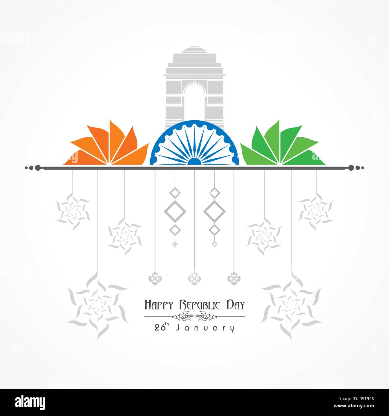 Happy Republic Day of india illustration vector, poster design stock ...