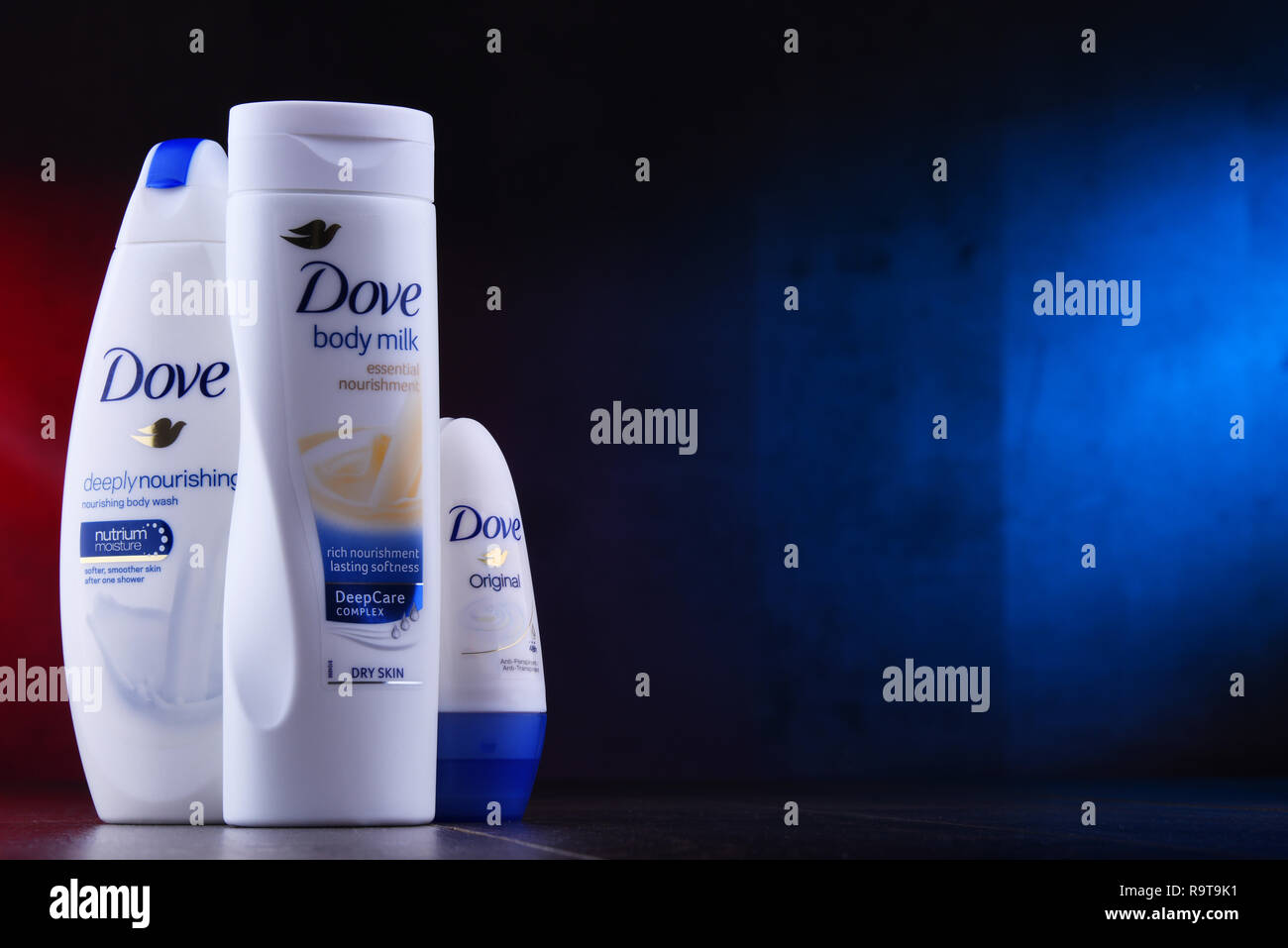 POZNAN, POL - DEC 5, 2018: Dove products. Introduced to the British ...