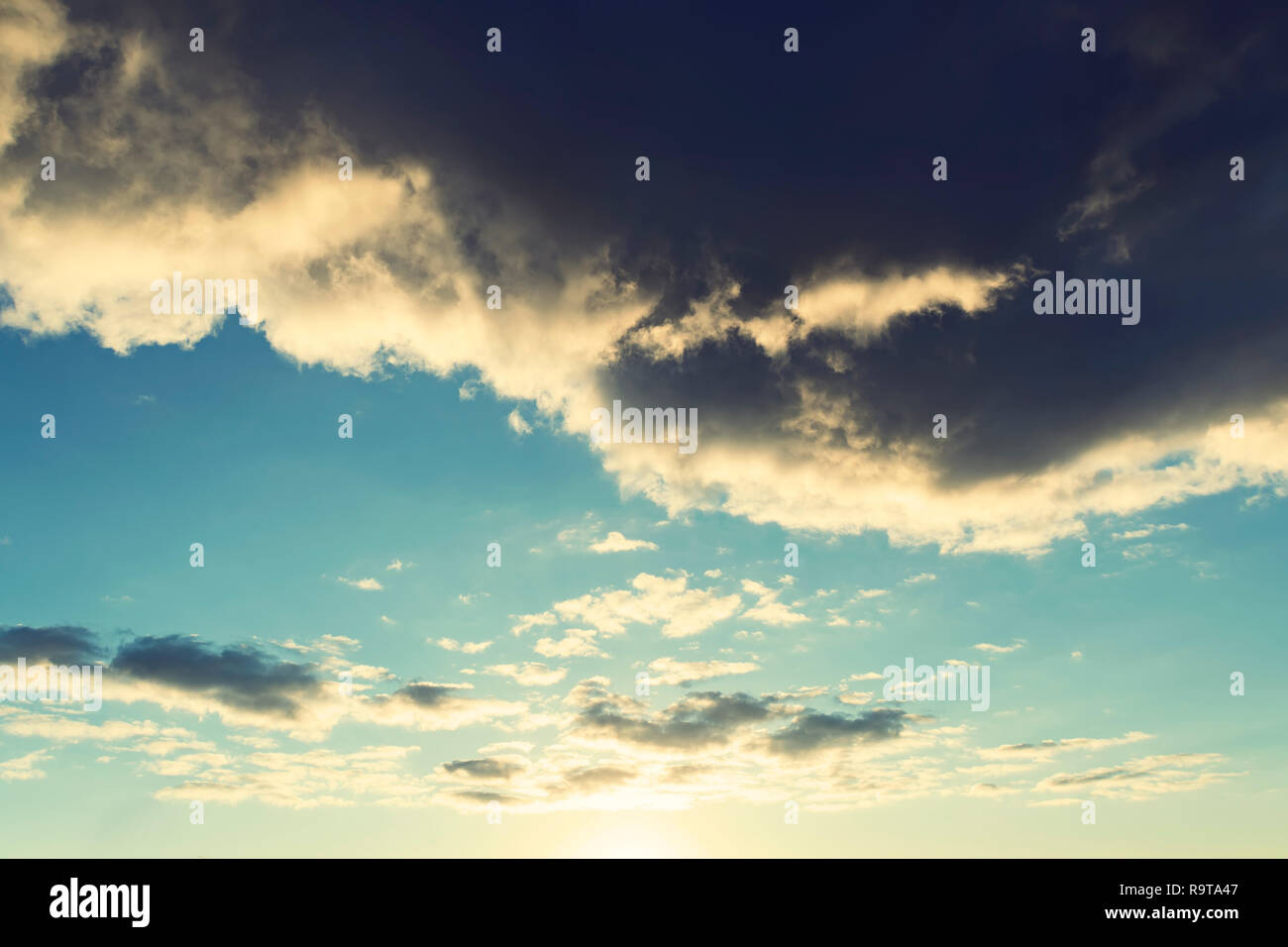 black cloud like storm, dramatic sky. Big black gloomy rain cloud in ...