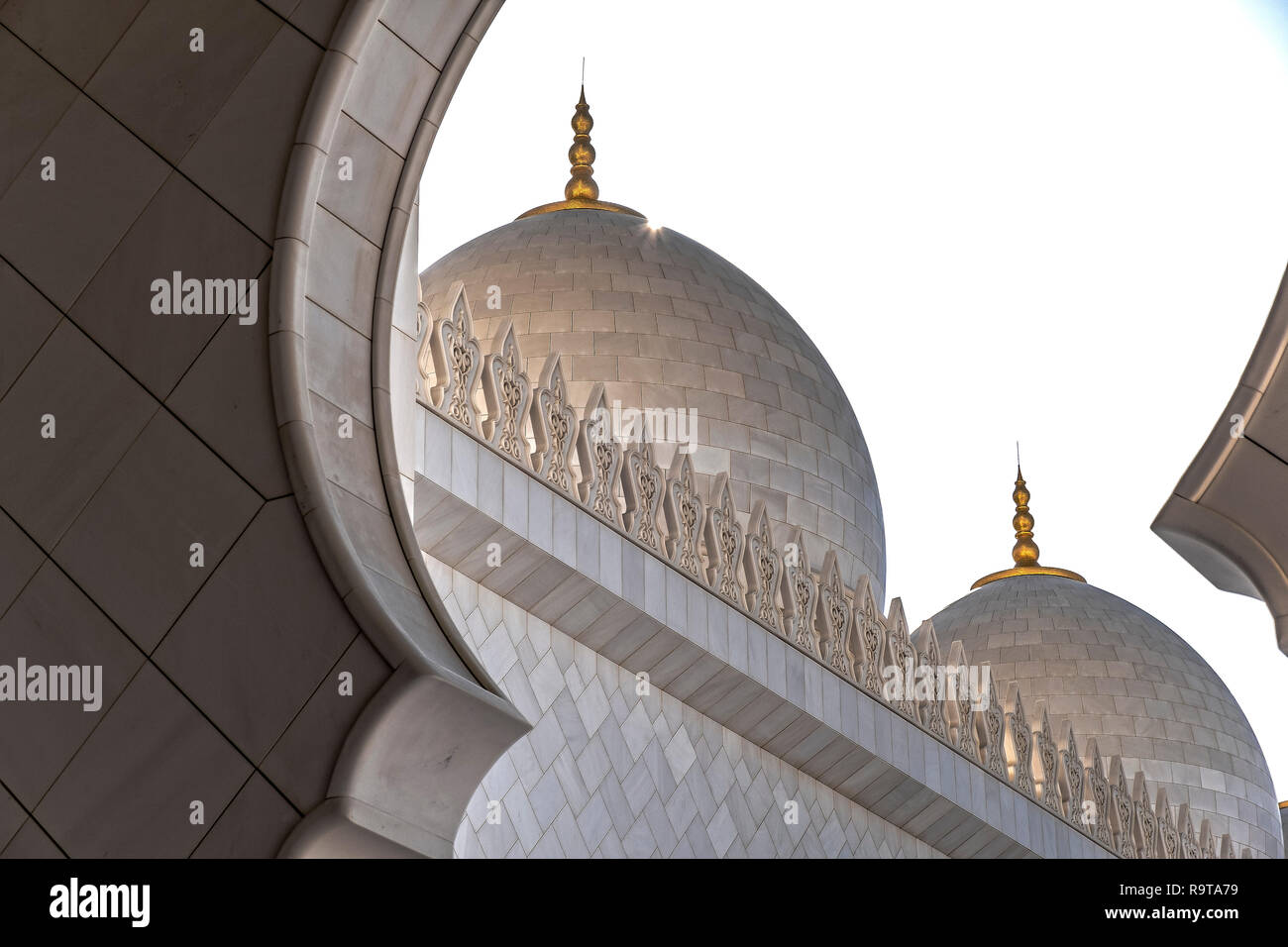Exterior close photo of the sheikh zayed mosque with it's beautiful ...