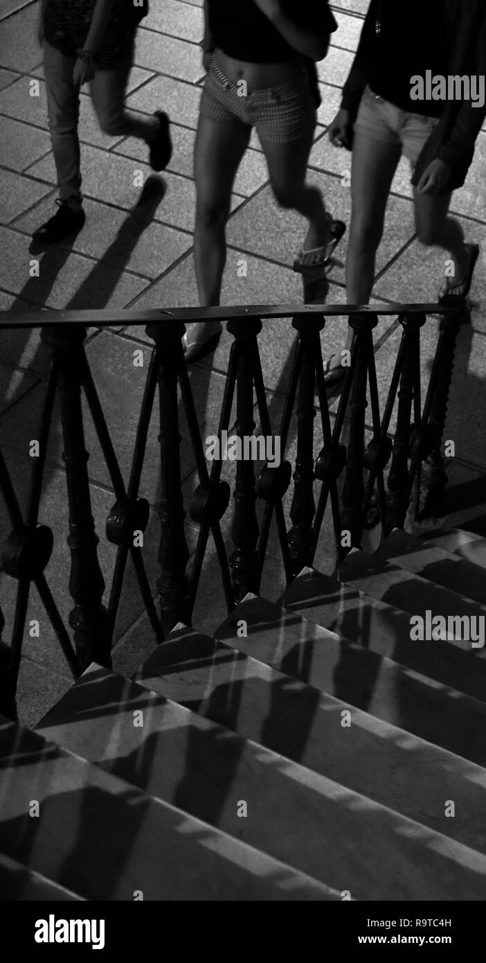 steps and shadows at night Stock Photo - Alamy