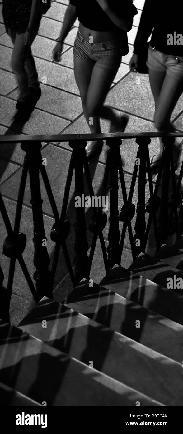 steps and shadows at night Stock Photo - Alamy