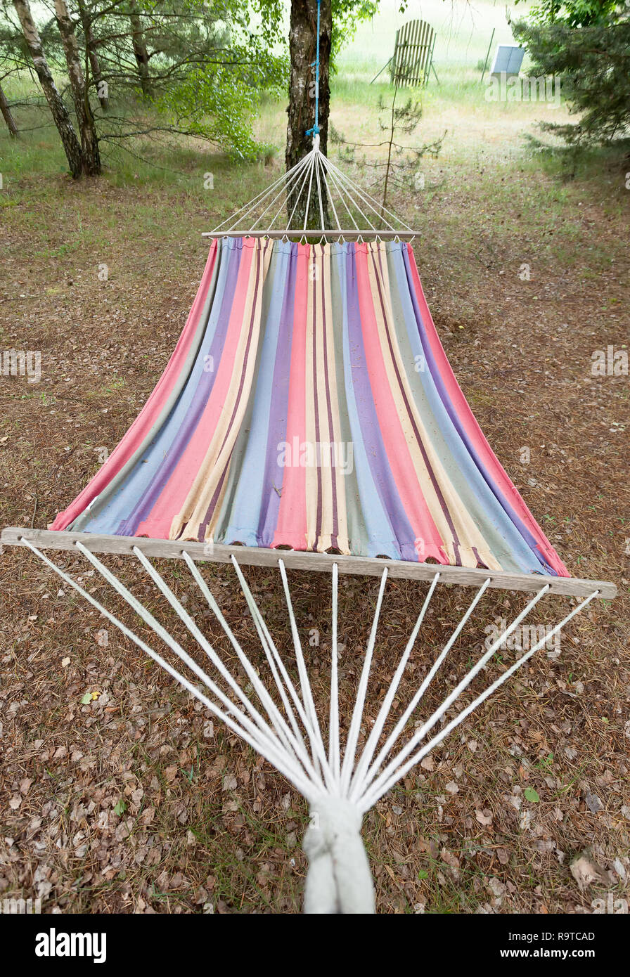 Rural vintage old colorful hammock trees Stock Photo - Alamy