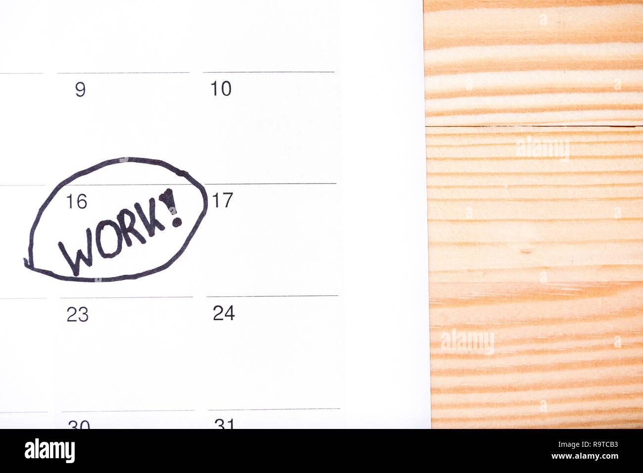 Work start symbol natural wooden light background abstract Stock Photo ...