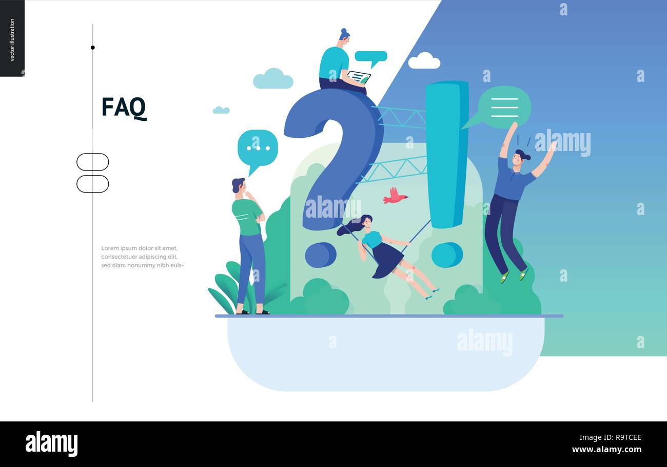 Business, color 3- FAQ -modern flat vector concept illustration of ... Business, color 3- FAQ -modern flat vector concept illustration of ...