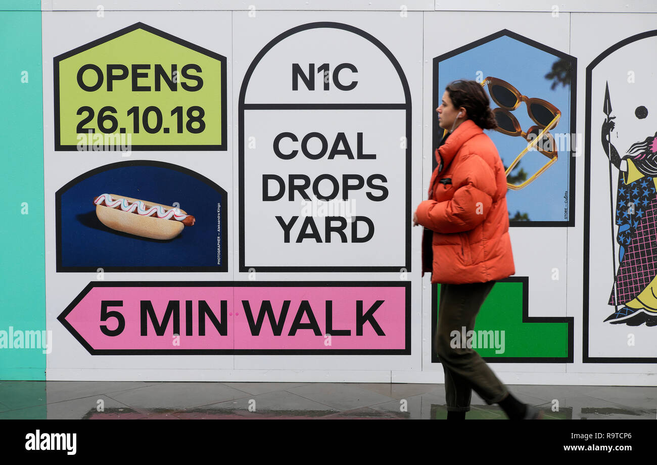 Coal drops yard street sign kings cross london hi-res stock photography ...