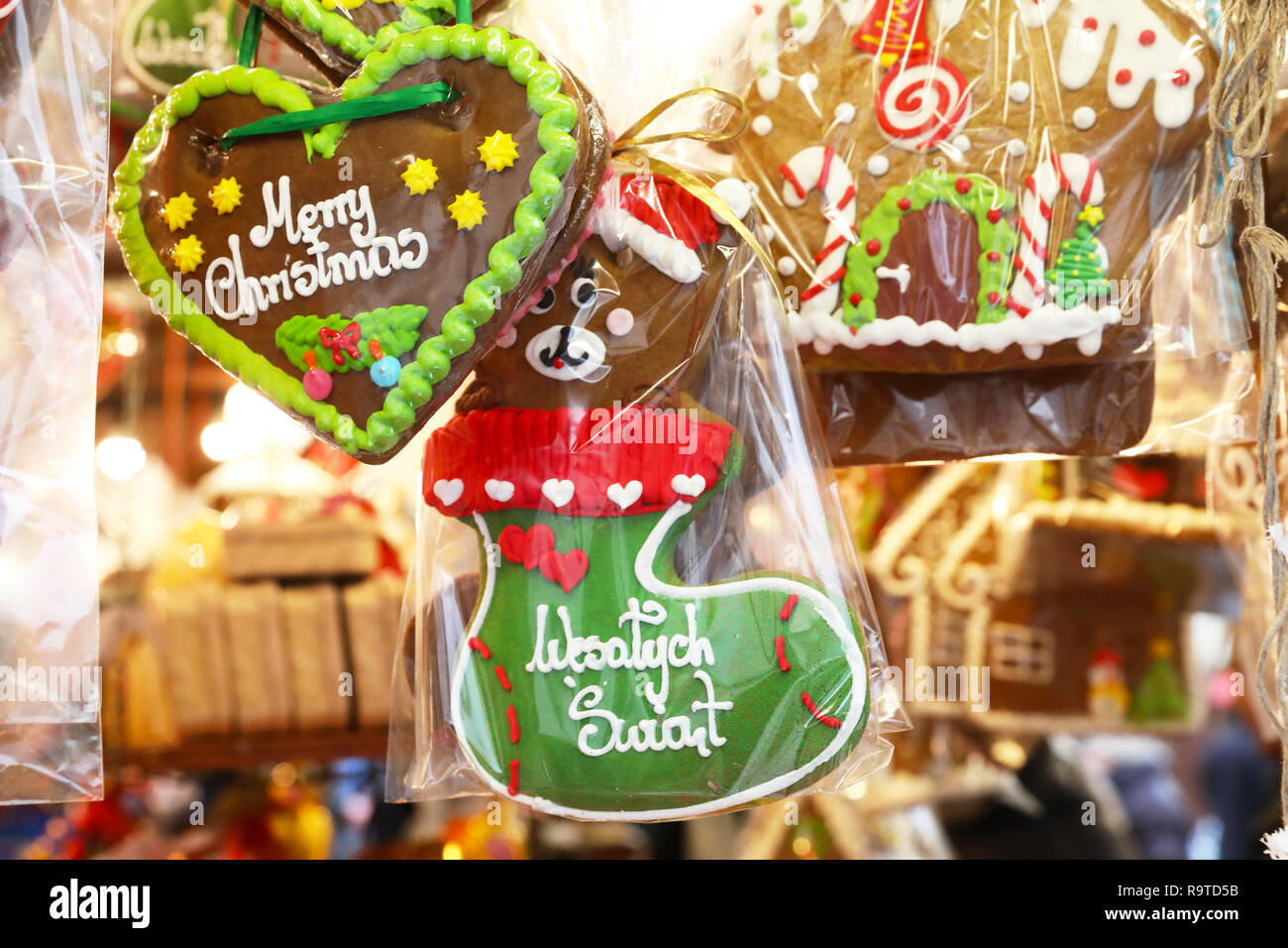 Gingerbread for sale on the Christmas market in the Main Market Square ...