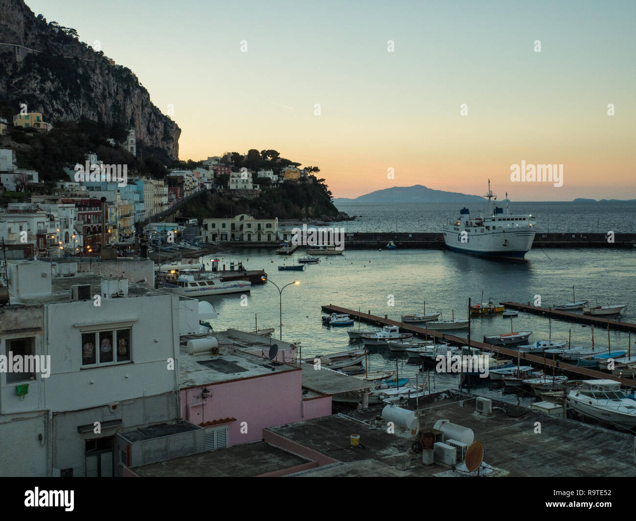 Marina Grande on the Island of Capri in the region of Campania, Italy ...