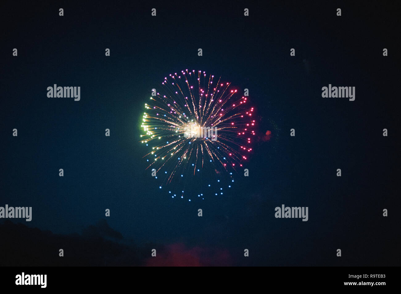 colorfull firework ball Stock Photo - Alamy