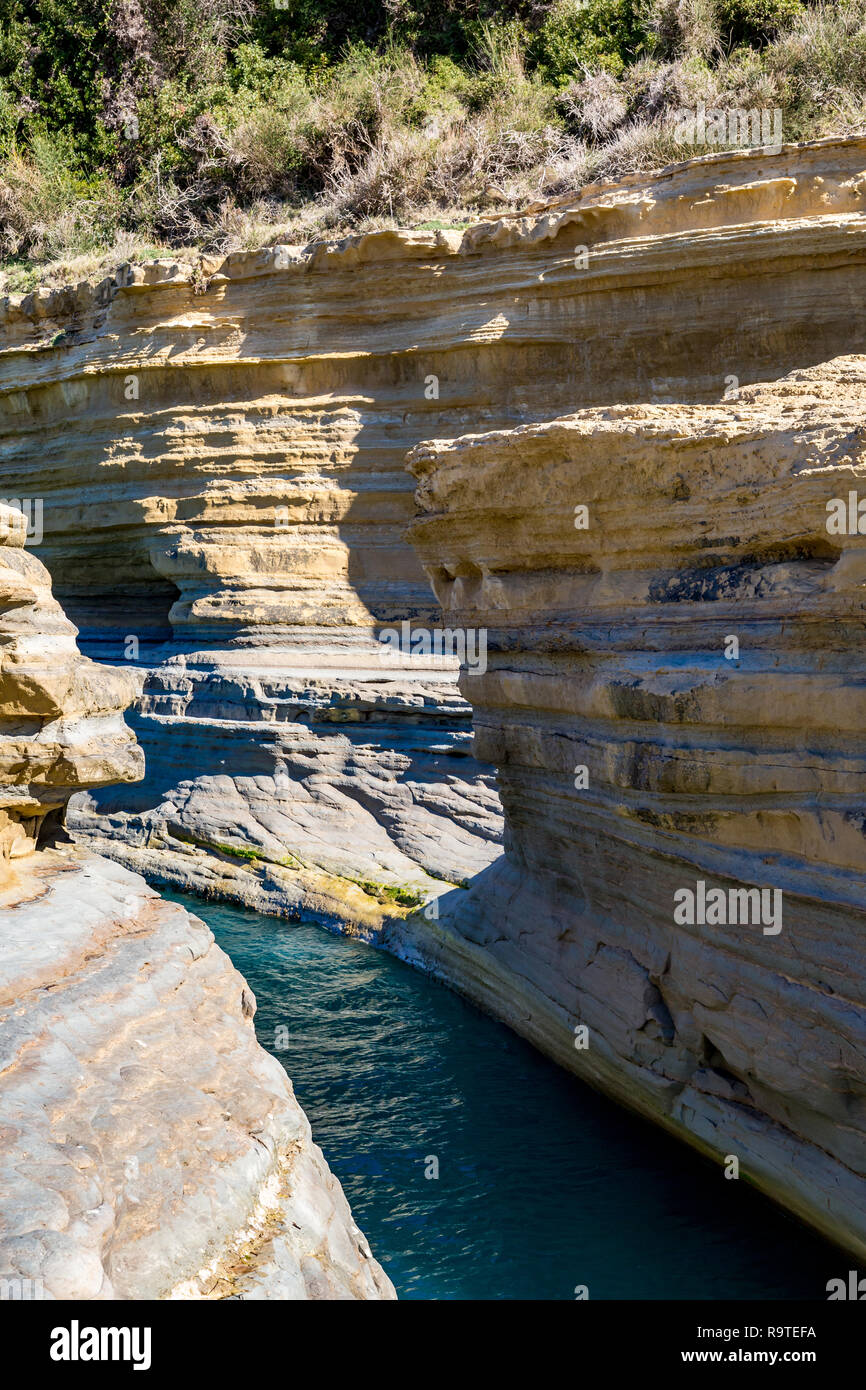 Sunny spring view from Love Canal a.k.a. Canal D'Amour with blue water ...