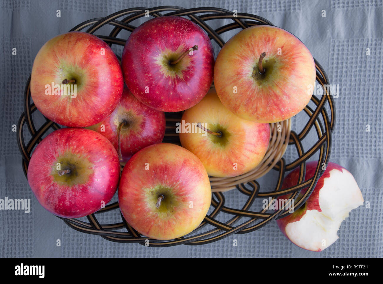 Gala apple apples red snack fruit fruits healthy an food hi-res stock ...