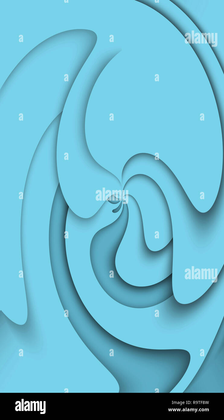 Turquoise curved shapes. Blue colored abstract shapes Stock Photo - Alamy