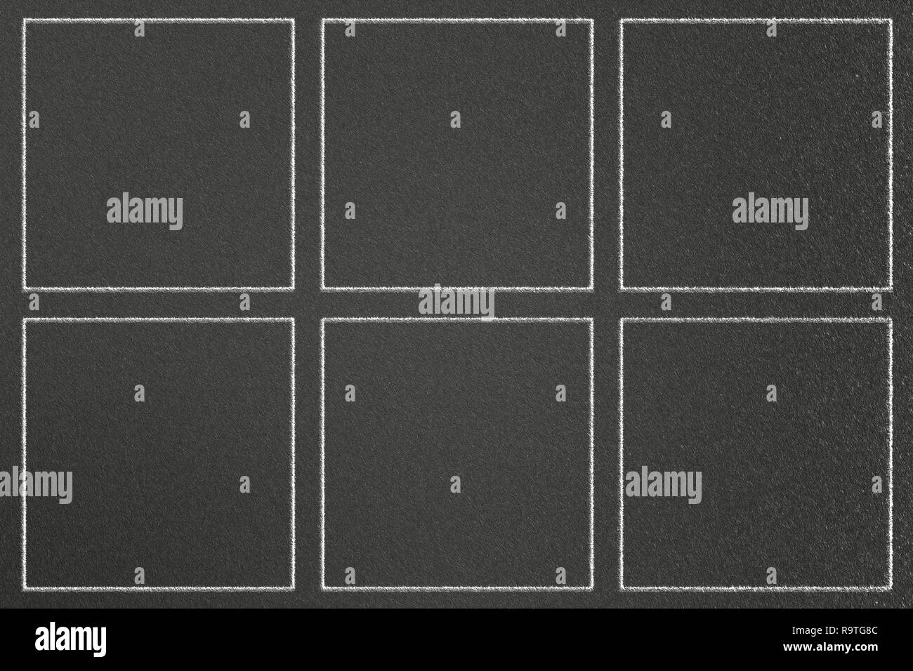 Chalk drawing frames square on chalkboard, can put more text Stock ...