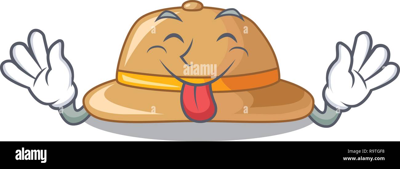 Tongue out cork hat in a cartoon style Stock Vector Image & Art - Alamy