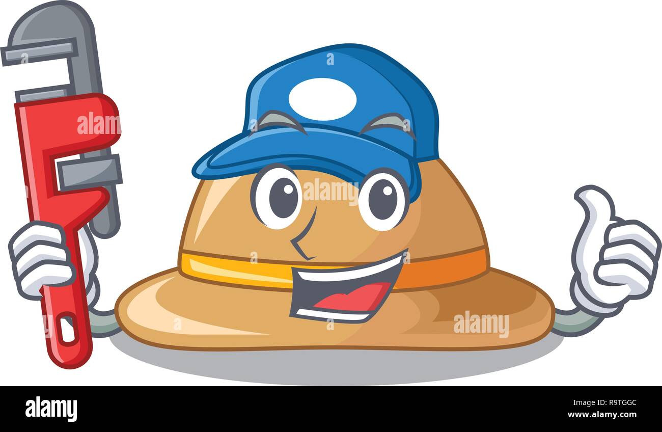 Plumber cork hat in a cartoon style Stock Vector Image & Art - Alamy
