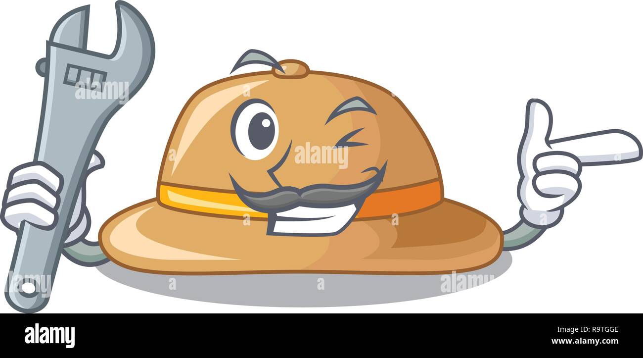 Mechanic cork hat in a cartoon style Stock Vector Image & Art - Alamy