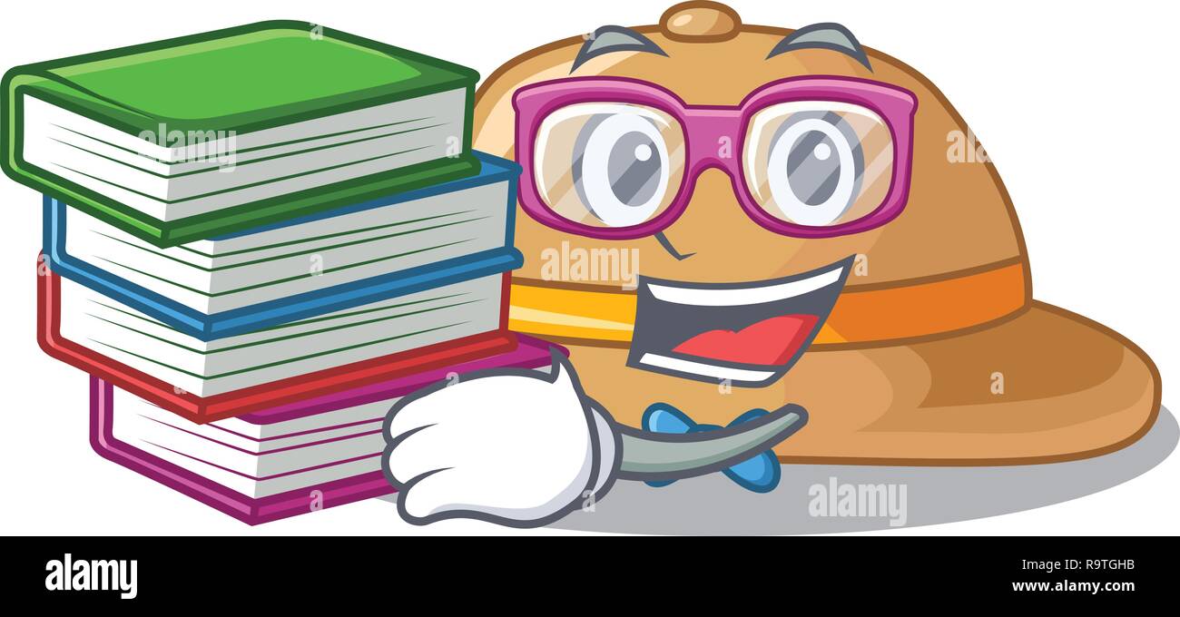 Student with book cork hat in a cartoon style Stock Vector Image & Art ...